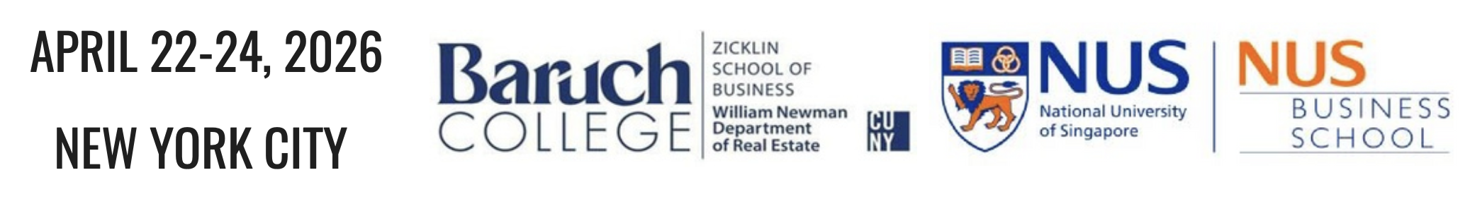 Baruch - NUS Real Estate Conference